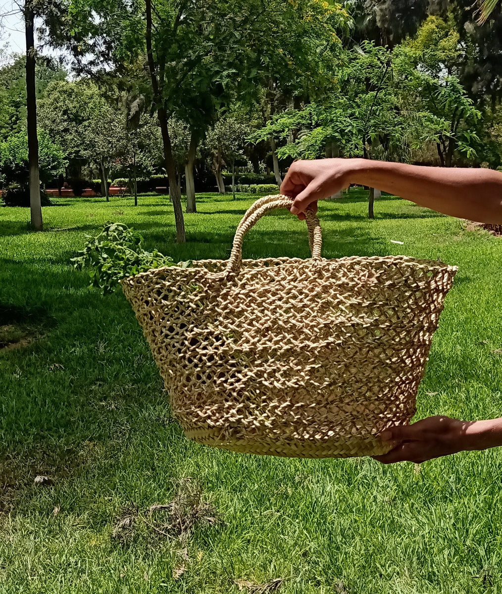 Natural Straw basket wicker bag, Large Model, Fruit Basket – artofhandmade